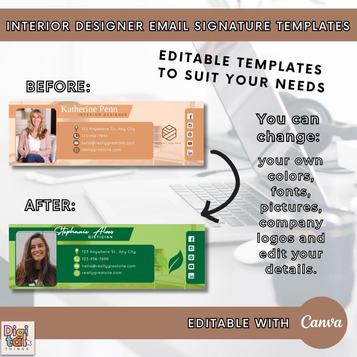 Interior Designer Email Signature, Email Signature, Signature Template ...