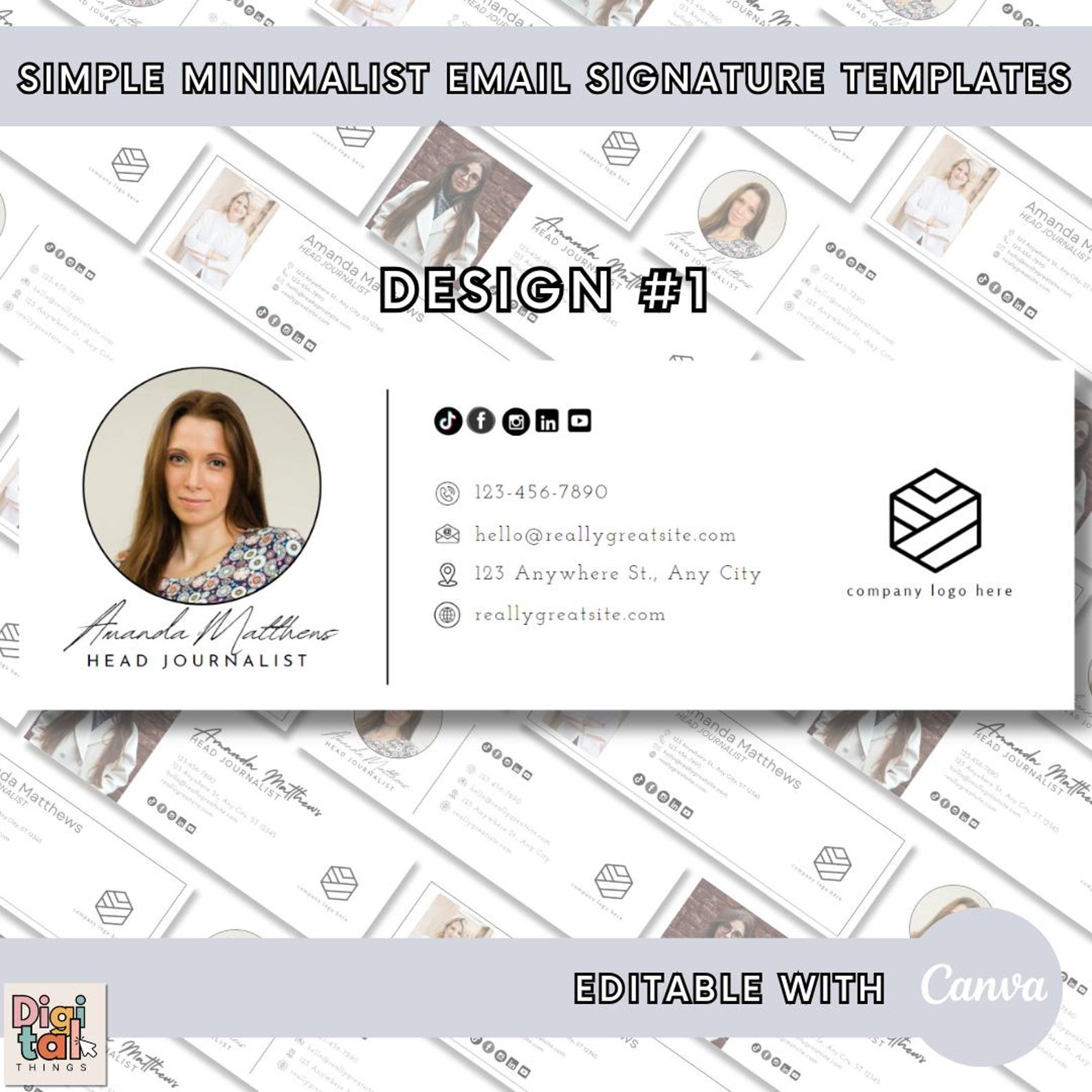 Simple Minimalist Email Signature, Email Signature, Gmail Signature ...