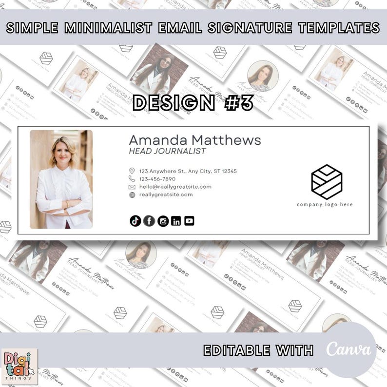 Simple Minimalist Email Signature, Email Signature, Gmail Signature ...