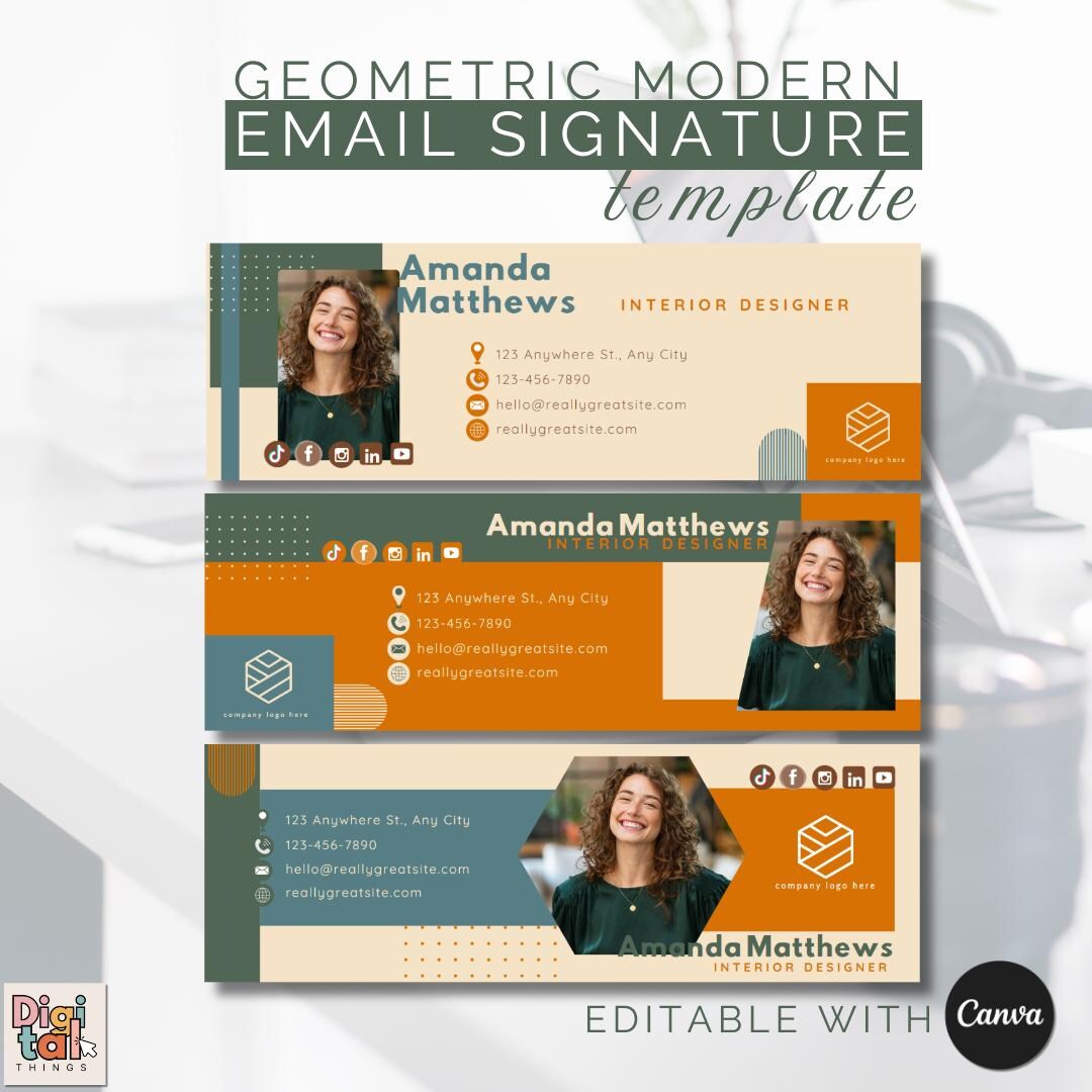 Email Signature, Modern Email Signature, Signature Template, Gmail ...