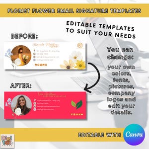 Email Signature, Flower Email Signature, Signature Template, Gmail ...