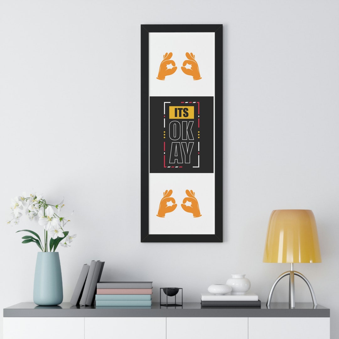 It's Okay Design Wall Framed Horizontal Poster to - Etsy
