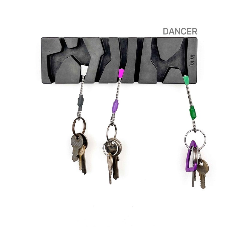 Dark Concrete Key Holder - Etsy