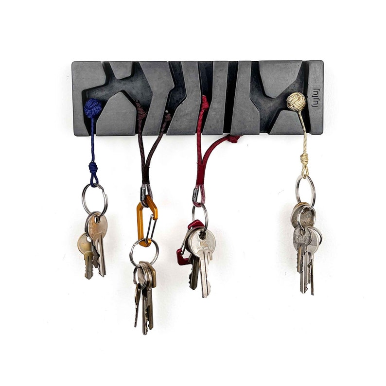 Dark Concrete Key Holder - Etsy