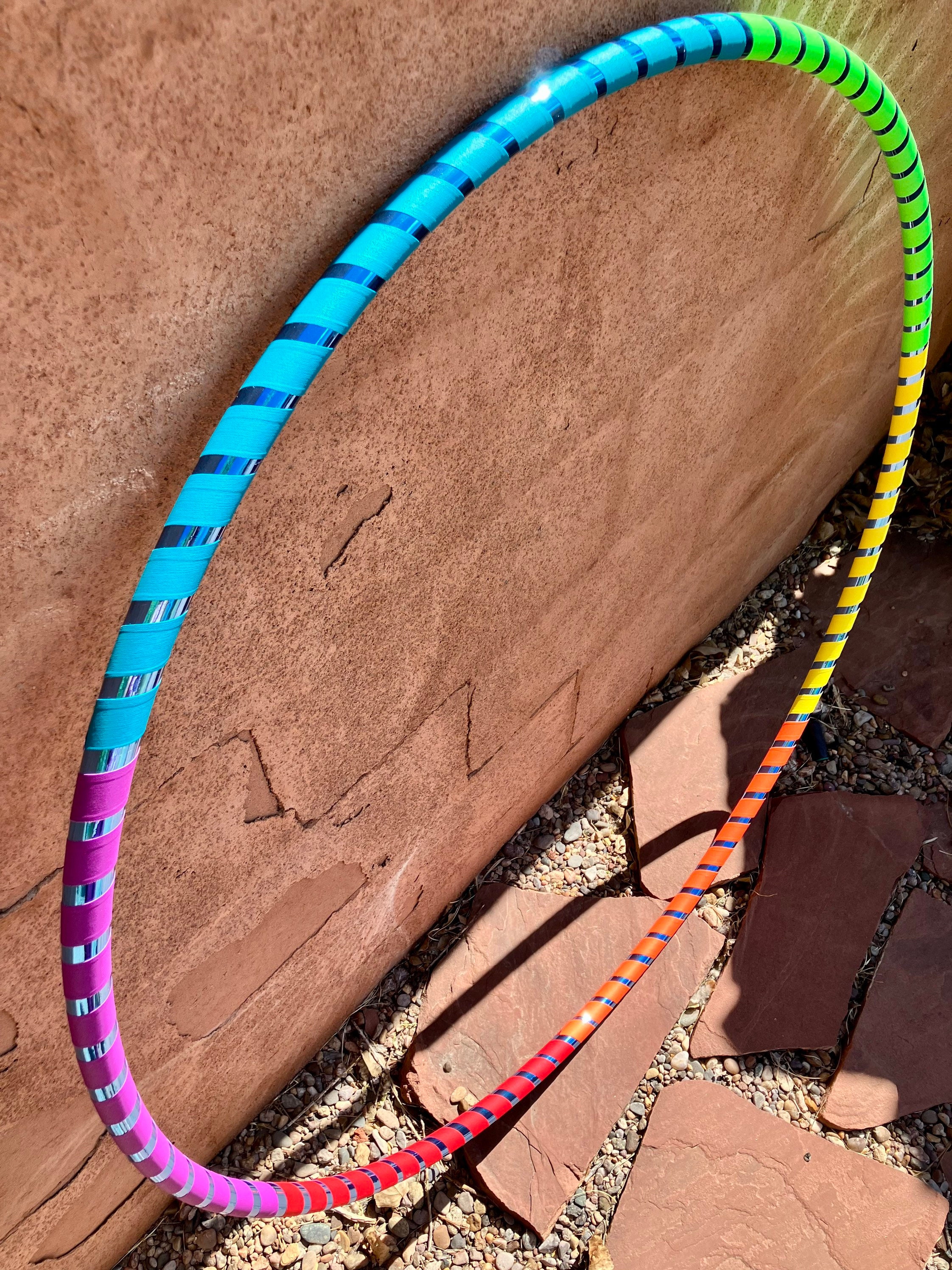 Hula Hoop- Adult Beginner Flow Toy- Rainbow Pride Taped for on Body ...