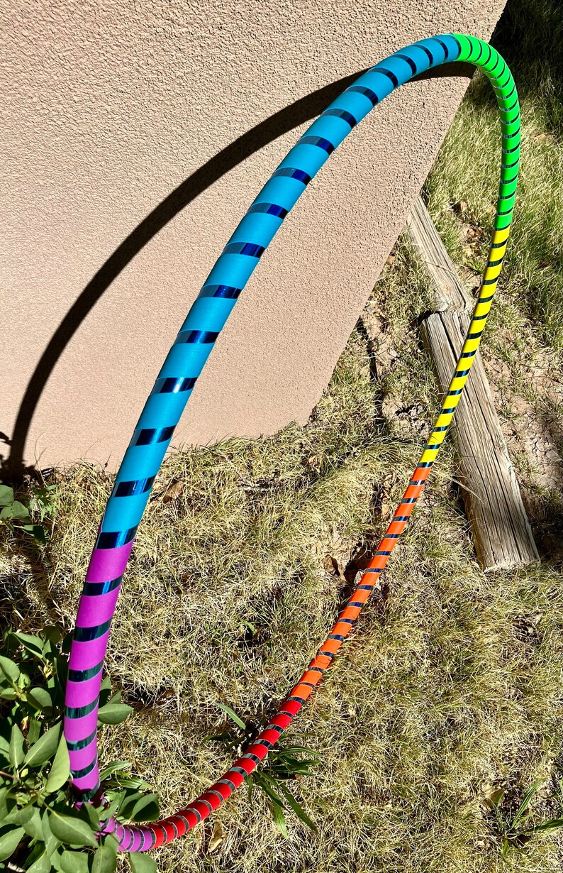 Hula Hoop- Adult Beginner Flow Toy- Rainbow Pride Taped for on Body ...