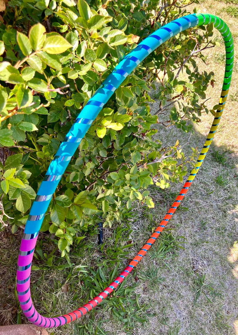 Hula Hoop- Adult Beginner Flow Toy- Rainbow Pride Taped for on Body ...