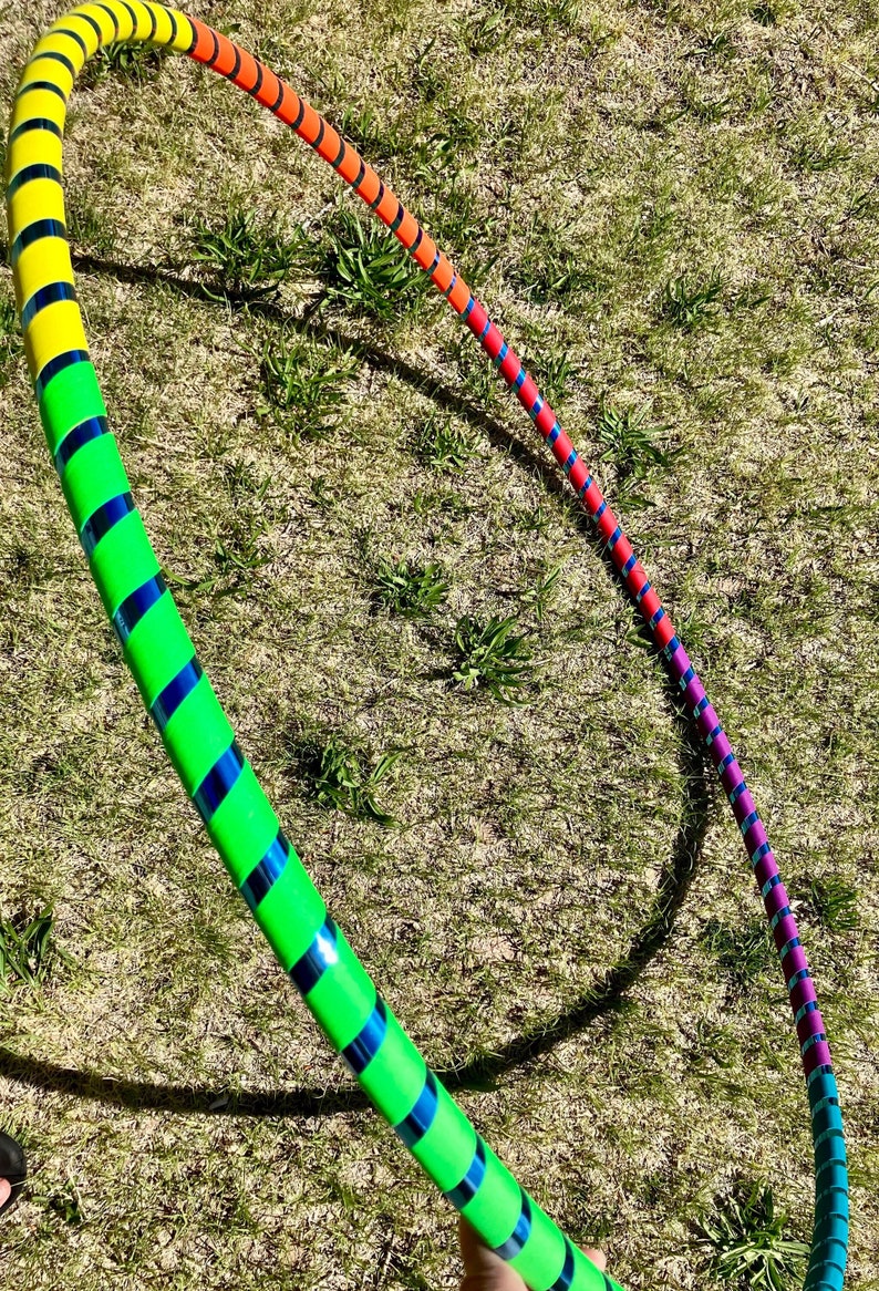 Hula Hoop- Adult Beginner Flow Toy- Rainbow Pride Taped for on Body ...