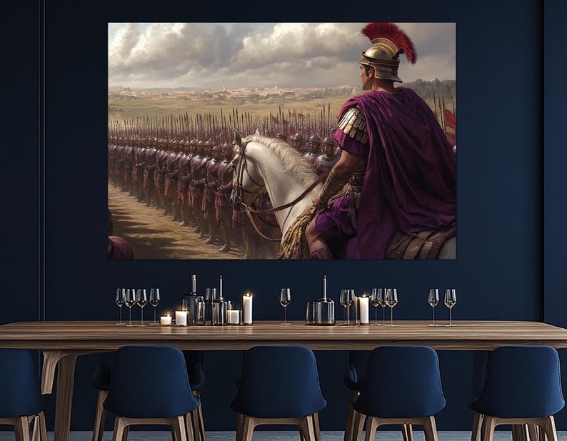 Julius Caesar Wall Art – Roman Legion Poster – Ancient History Canvas ...
