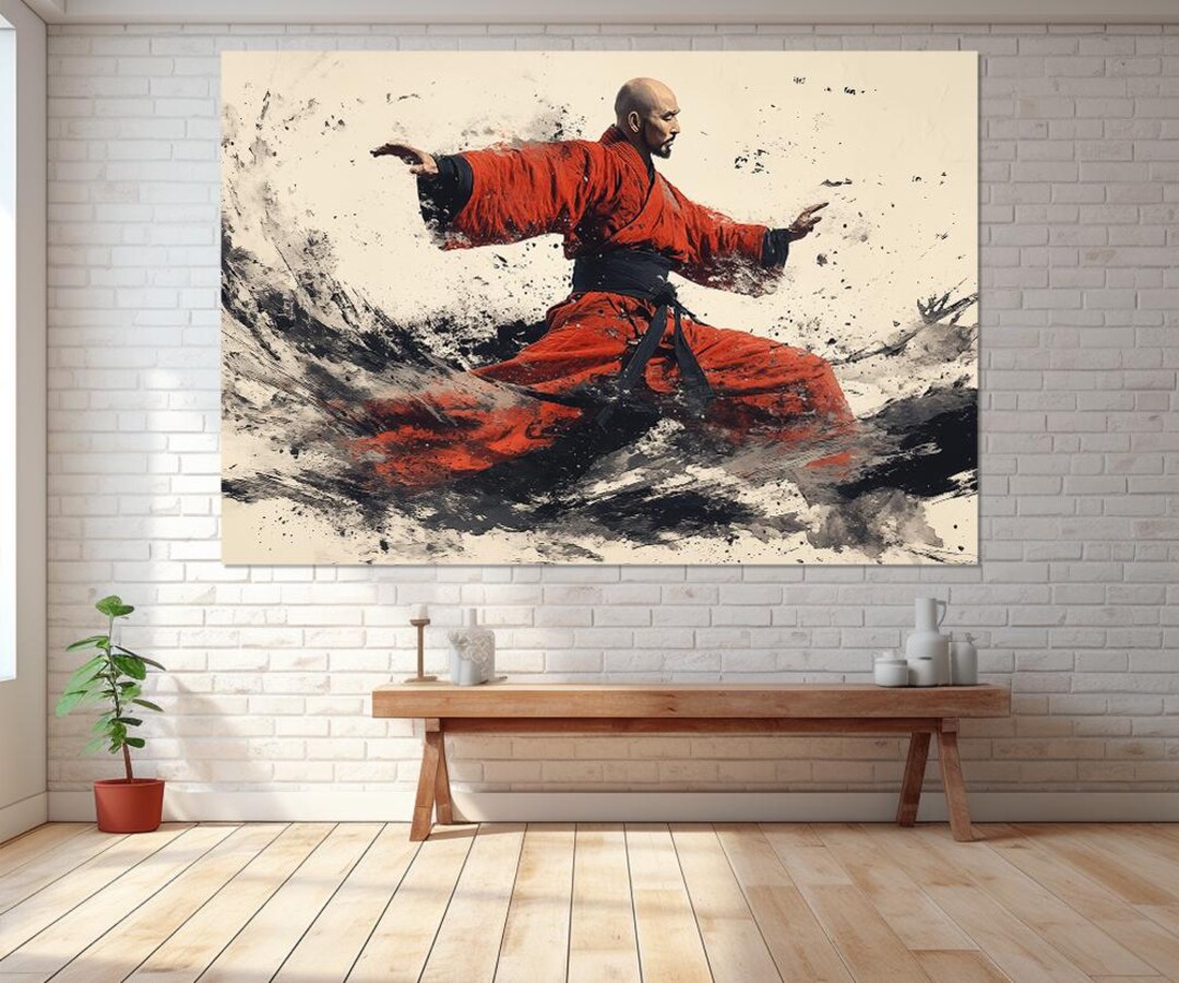 Karate Master Canvas Print, Living Room Decor, Canvas Print Ready to ...