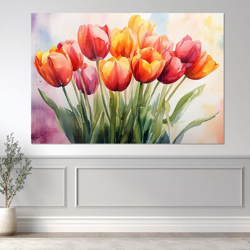 Tulip Wall Art - Etsy