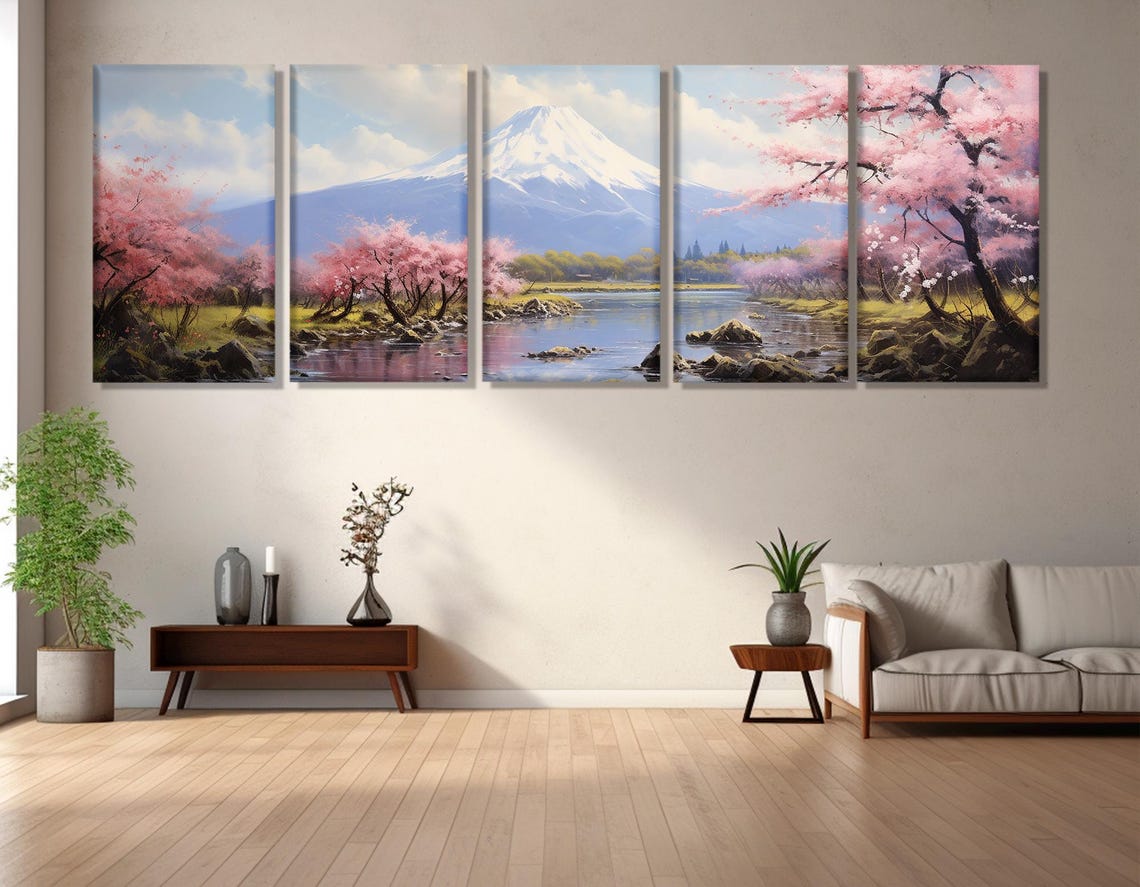 Mount Fuji View Canvas Print, Canvas Paint Art, Mount Fuji Wall Art ...