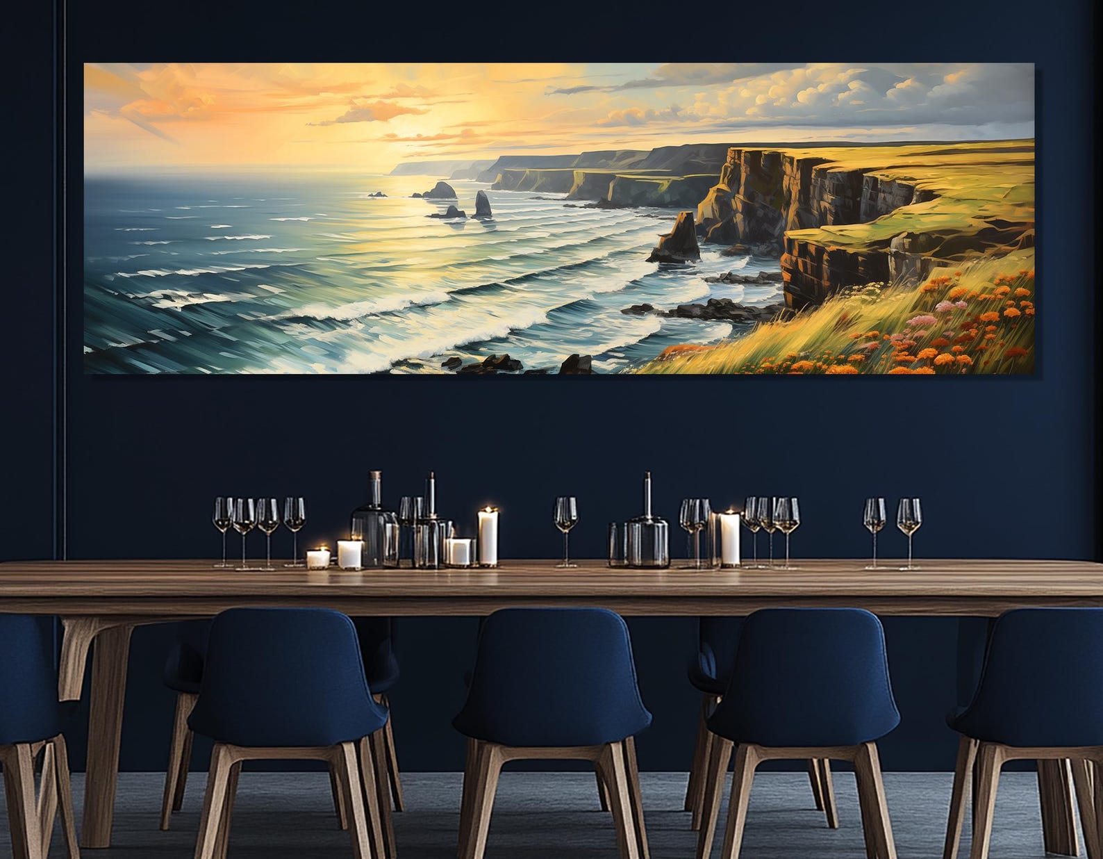Cliffs of Moher Landscape Canvas Print, Irish Landscape Wall Art ...
