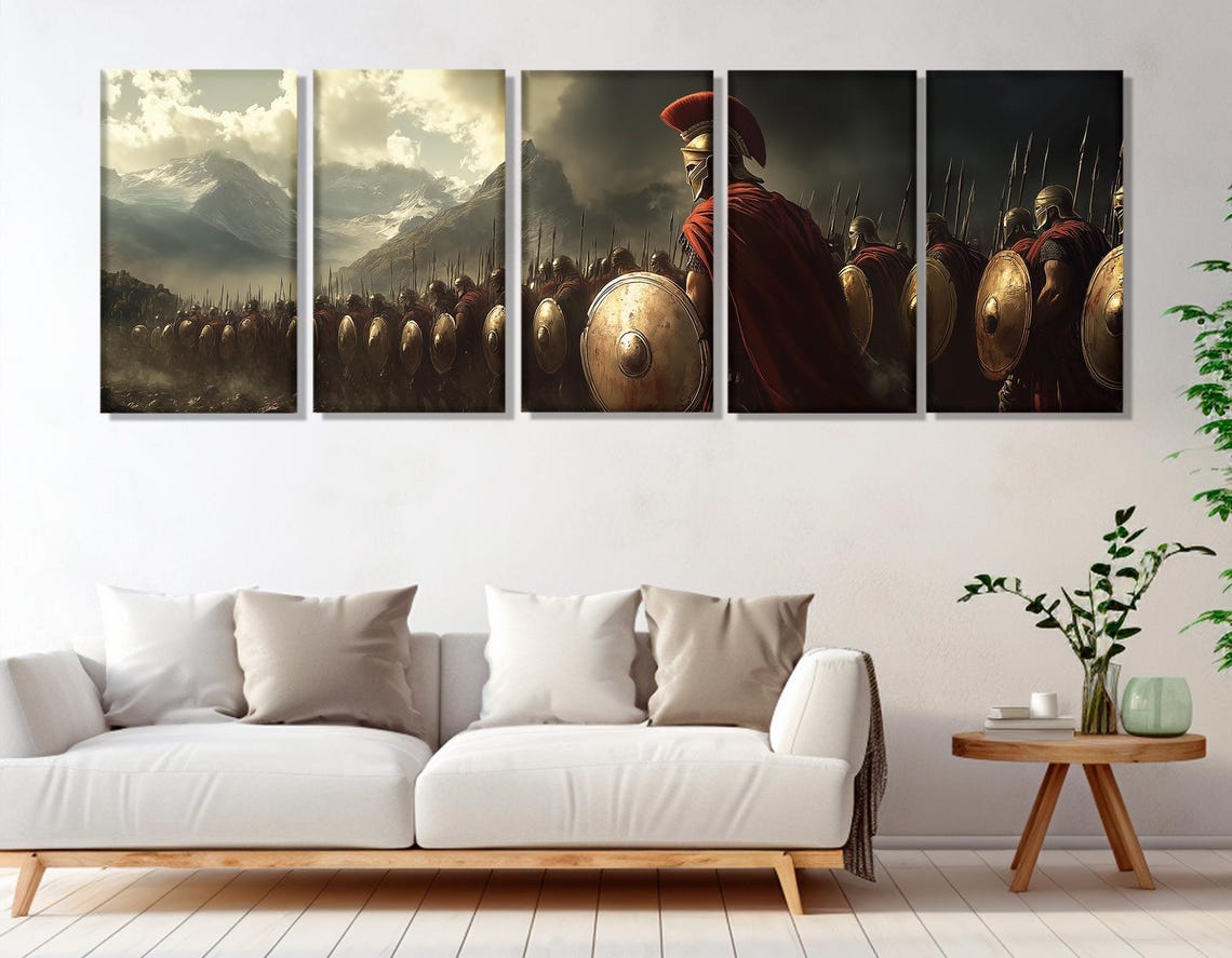 King Leonidas and 300 Spartans Canvas Print, Canvas Wall Decor, 300 ...