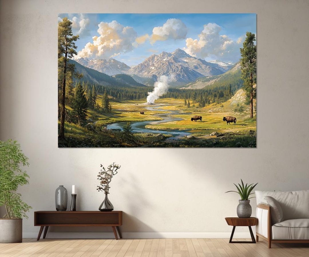 Yellowstone National Park Canvas Print, Canvas Wall Art, Yellowstone ...