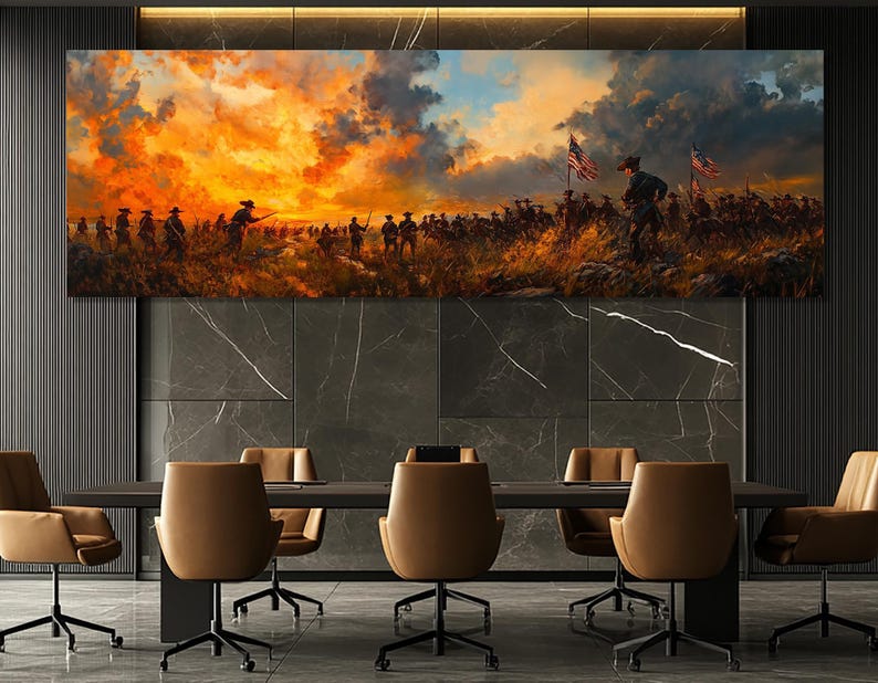 American Revolution Canvas Print – Patriotic Historical War Scene ...