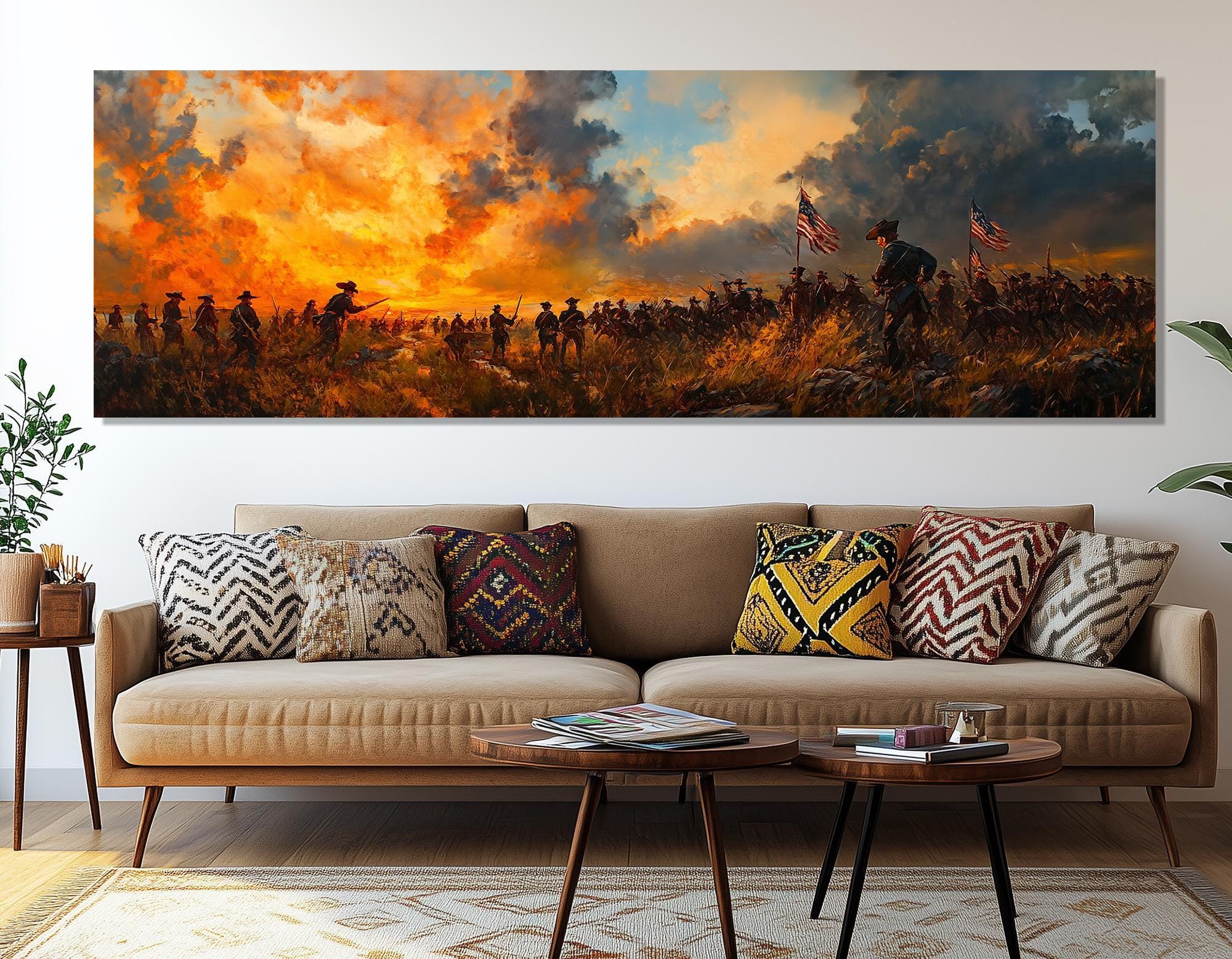 American Revolution Canvas Print – Patriotic Historical War Scene ...