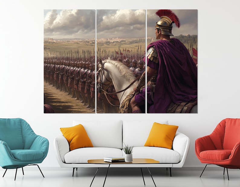 Julius Caesar Wall Art – Roman Legion Poster – Ancient History Canvas ...