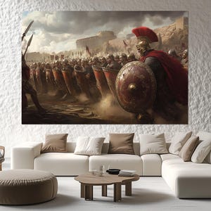 Roman Legion in Battle Scene Canvas Print, Ancient Rome Wall Art ...