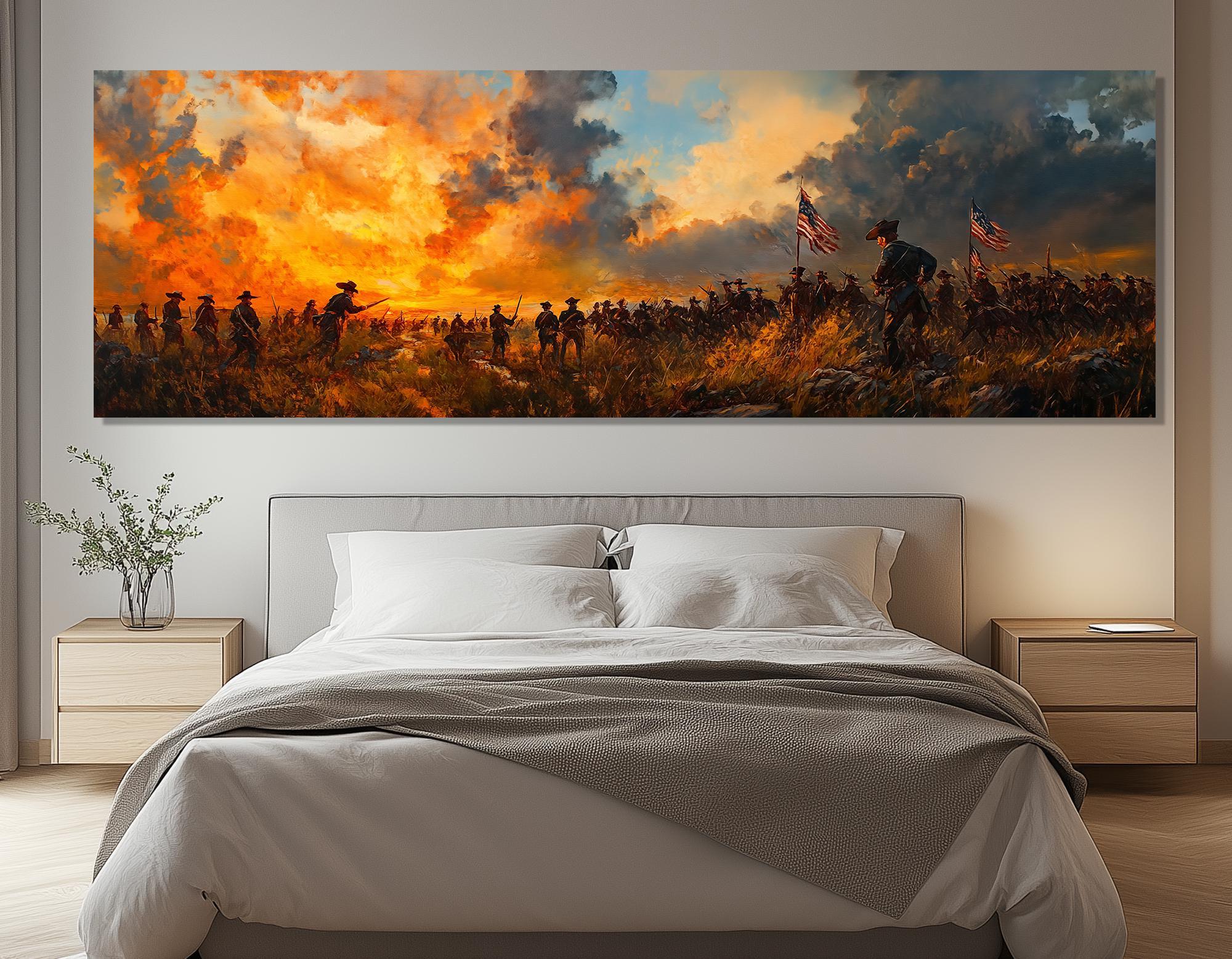 American Revolution Canvas Print – Patriotic Historical War Scene ...