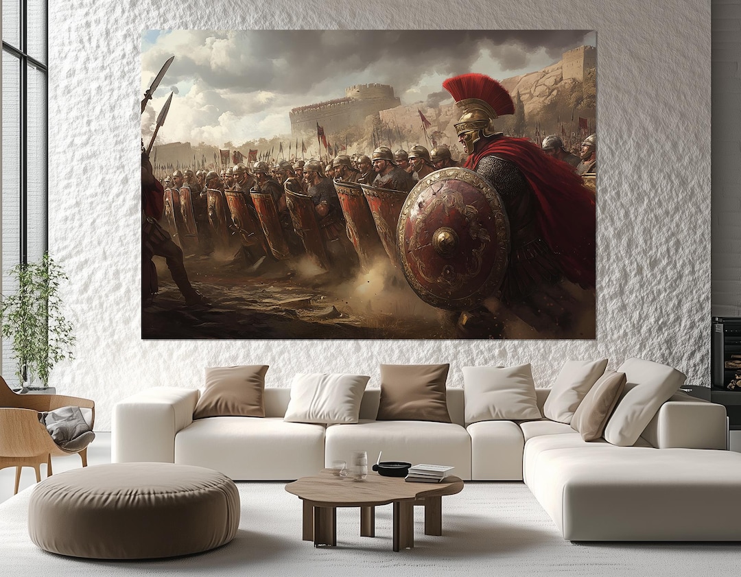 Roman Legion in Battle Scene Canvas Print, Ancient Rome Wall Art ...