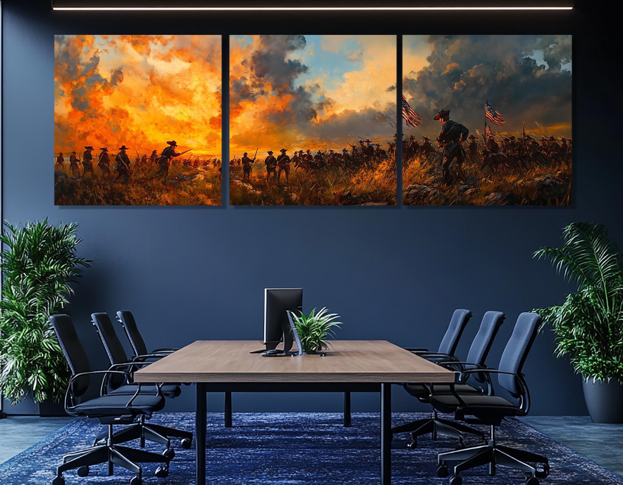 American Revolution Canvas Print – Patriotic Historical War Scene ...