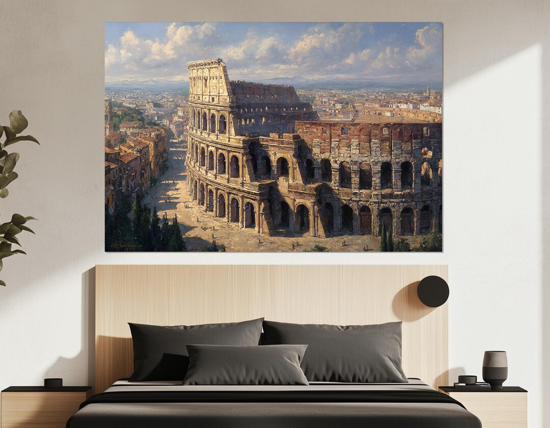 Colosseum Canvas Print – Ancient Rome Wall Art – Roman Architecture ...