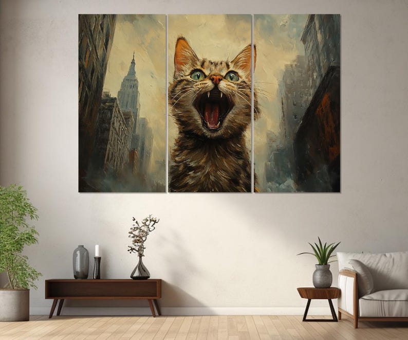 Roaring Kitty at Wall Street Canvas Print, Canvas Wall Art, Roaring ...