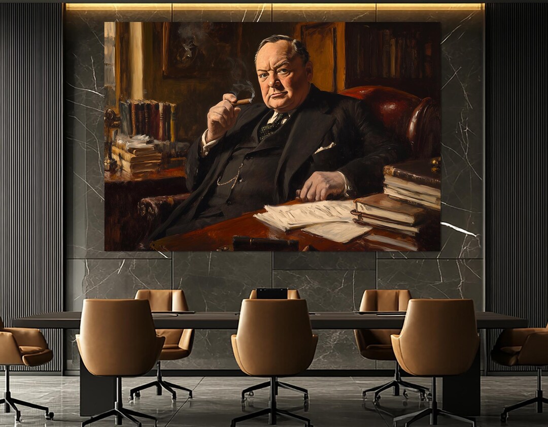 Winston Churchill Canvas Print – Winston Churchill Wall Art – Winston ...