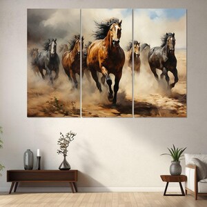 Wild Mustangs Running Canvas Print, Canvas Wall Art, Canvas Paint Art ...