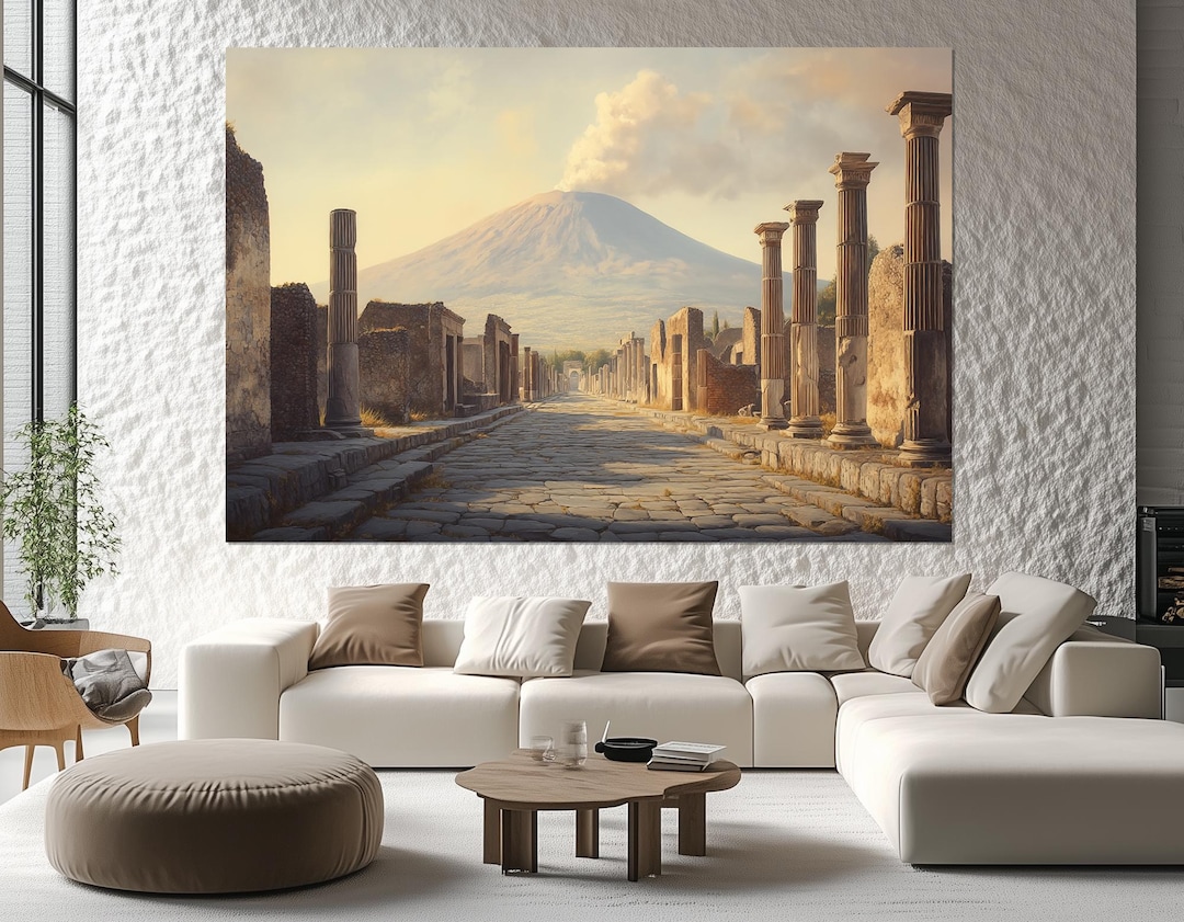 Mount Vesuvius Canvas Print, Pompeii Wall Art, Mount Vesuvius Picture ...