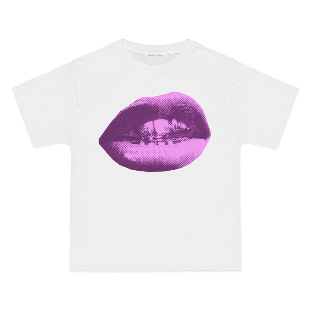 Pink Y2k Graphic Lips T-shirt - Etsy