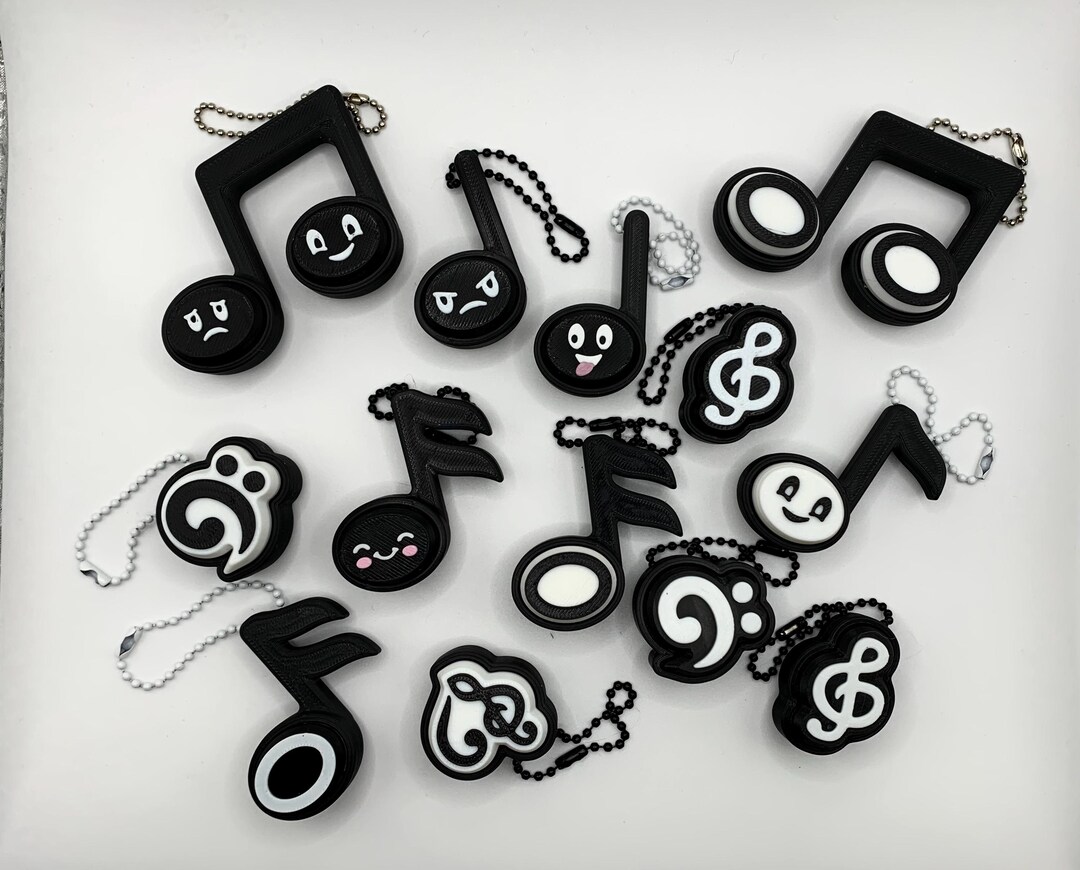 3D Printed Musical Note Fidget Clicker: Stress Relief Toy, Music Gift ...