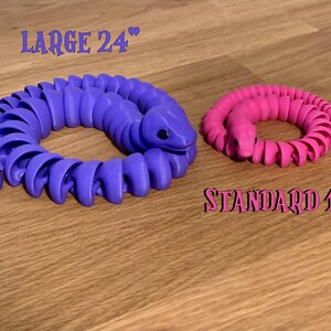 Zou3d Fidget Snake | Cute Fidget Snake | 3D Printed Flexi Toy | Multi ...