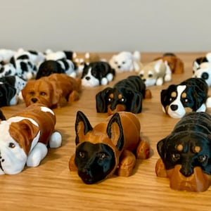 3D Printed Mini Dog Replica | 70+ Breeds | Articulated Desk Pet Gift - Etsy