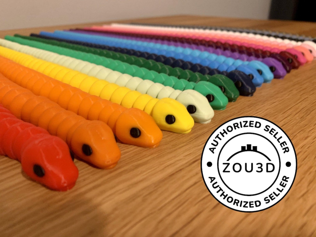 3D Printed Fidget Snake: Articulating Flexi Desk Toy - Etsy