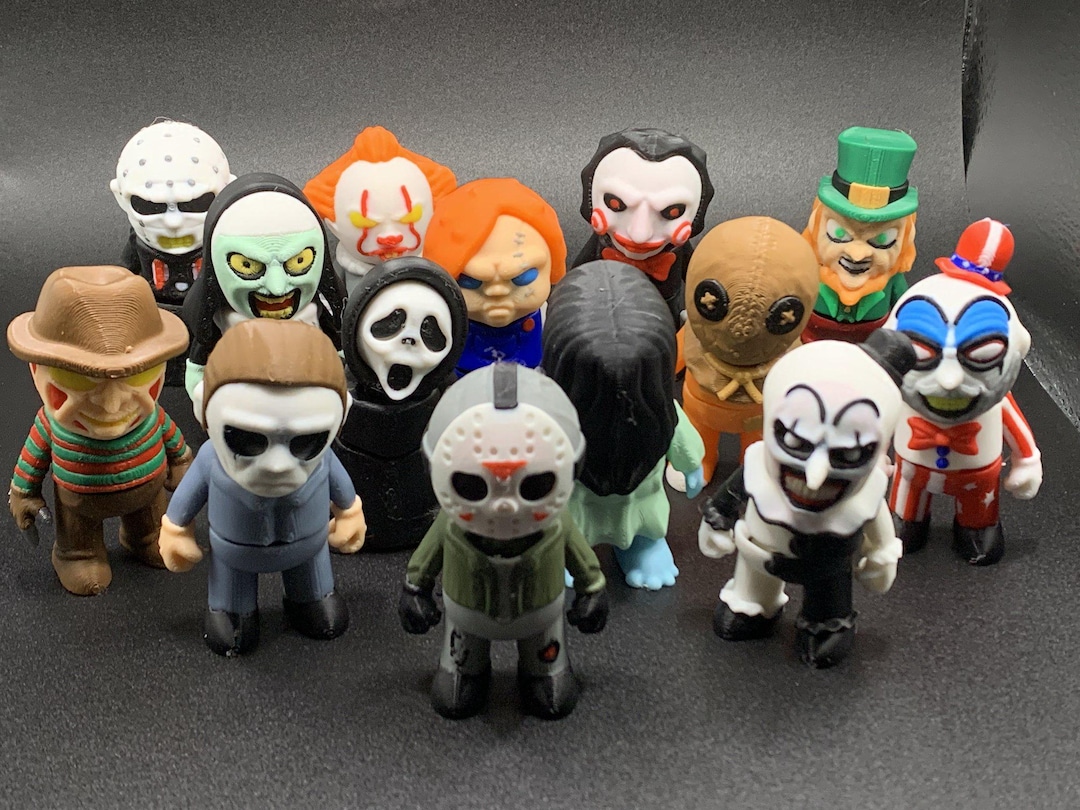 3D Printed Mini Horror Villains | Premium up to 8-color Mini Halloween ...