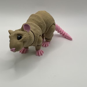 3d Printed Articulating Rat | Customize Colors - Etsy