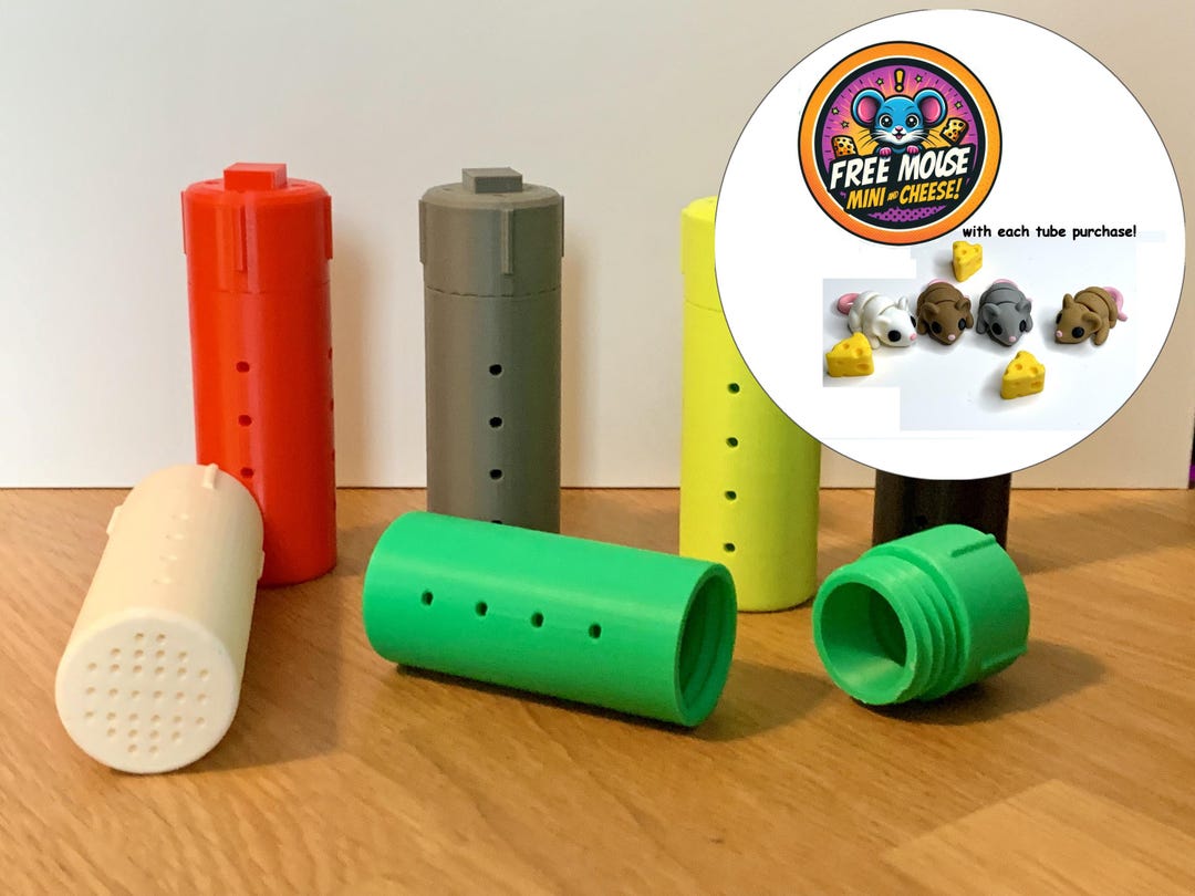 3D Printed Mini Barn Hunt Rat Tube: 4" Replica, Screw Top (free Mouse ...