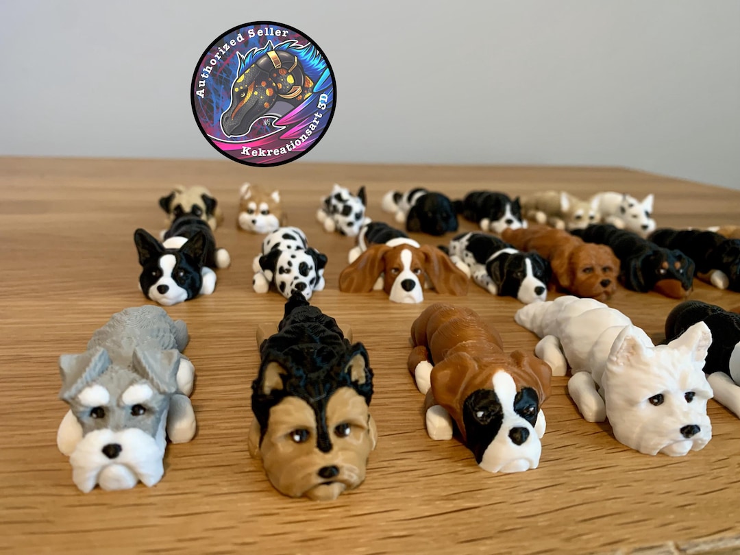 3D Printed Mini Dog Replica | 70+ Breeds | Articulated Desk Pet Gift - Etsy