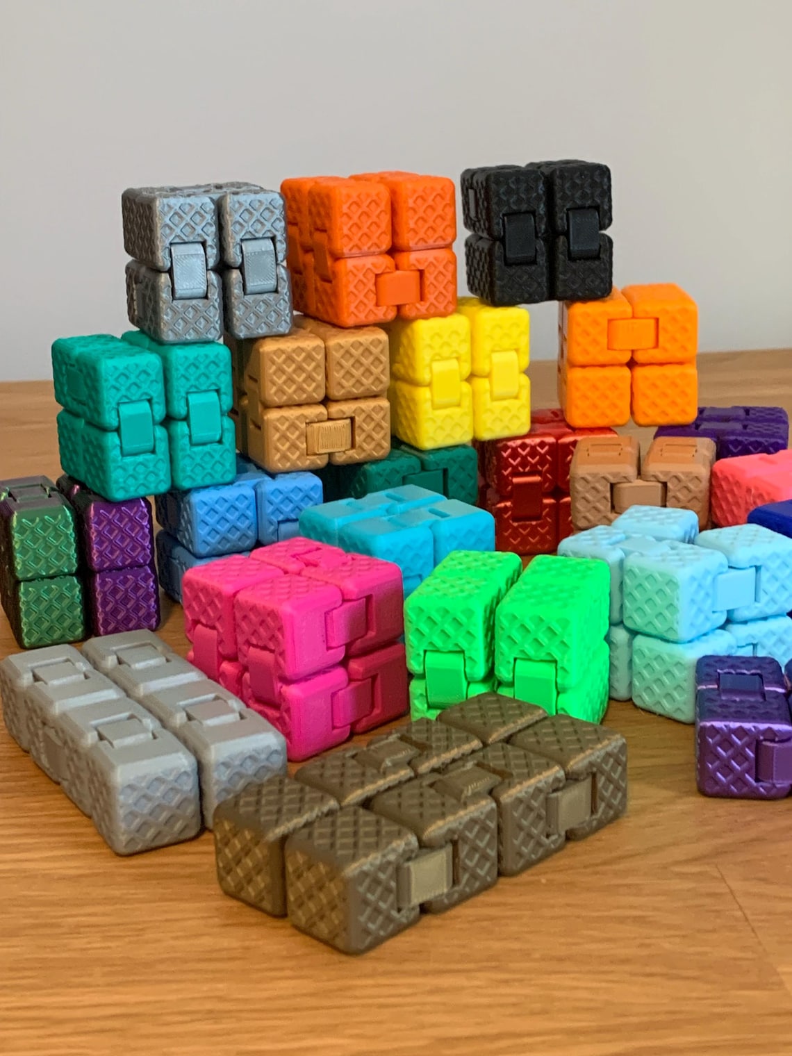 3D Printed Fidget Cube: Colorful Infinity Desk Toy for Sensory Play - Etsy
