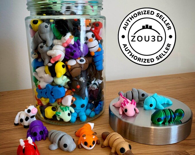 3D Printed Articulating Grub | Flexi Fidget, Cute Fidget Toy, Hand ...