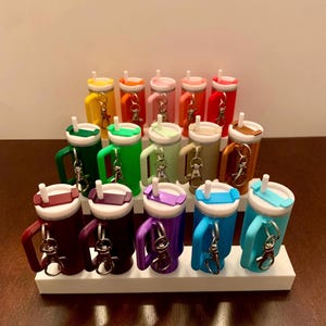 3D Printed Mini Tumbler Keychain: Stanley Theme, Chapstick/pill Holder ...