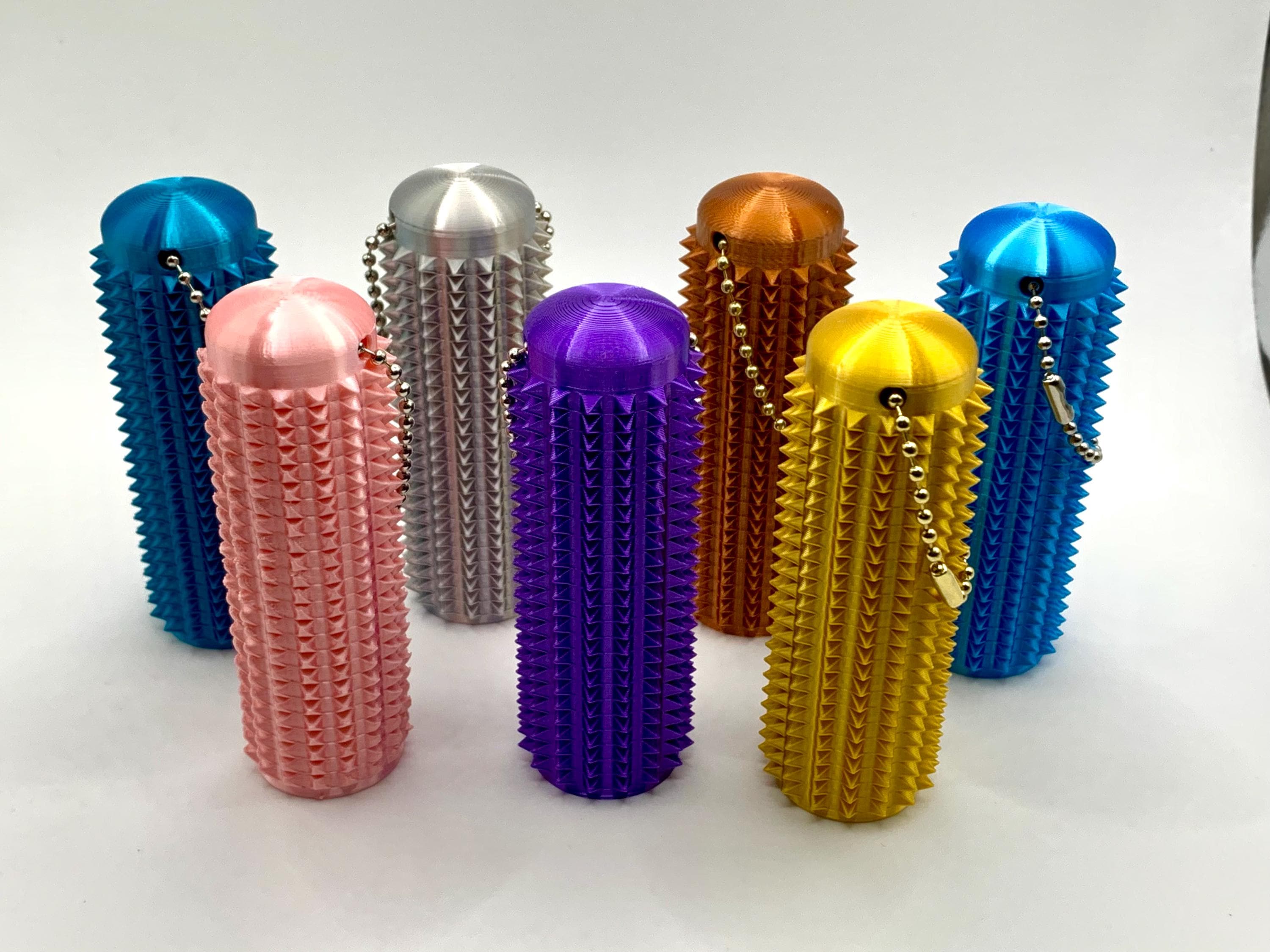 3D Printed Spiky Stim Roller Keychain: Tactile Sensory Fidget Toy - Etsy