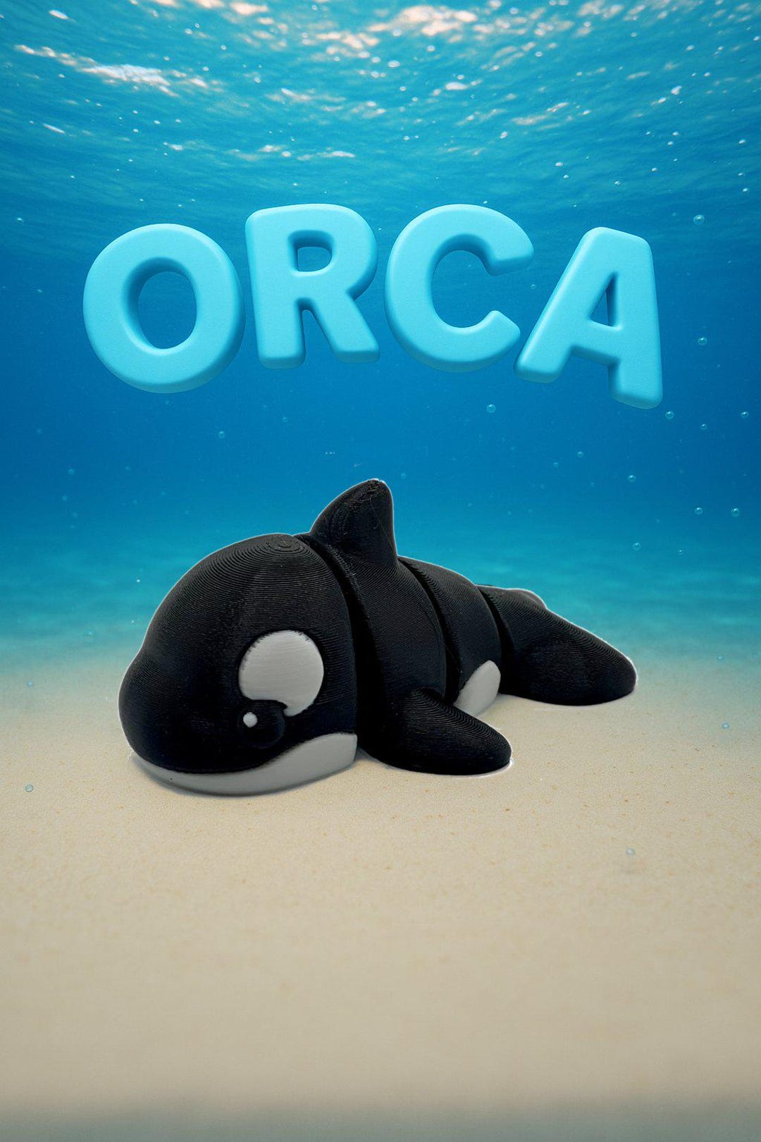 3D Printed Articulated Orca Whale Toy • Killer Whale Fidget • Flexi ...