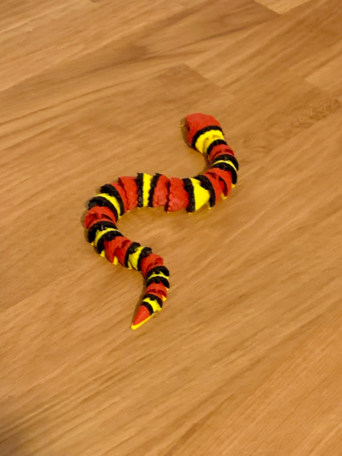 Realistic 3D Printed Mini Fidget Snake Articulating Flexi Sensory Desk ...