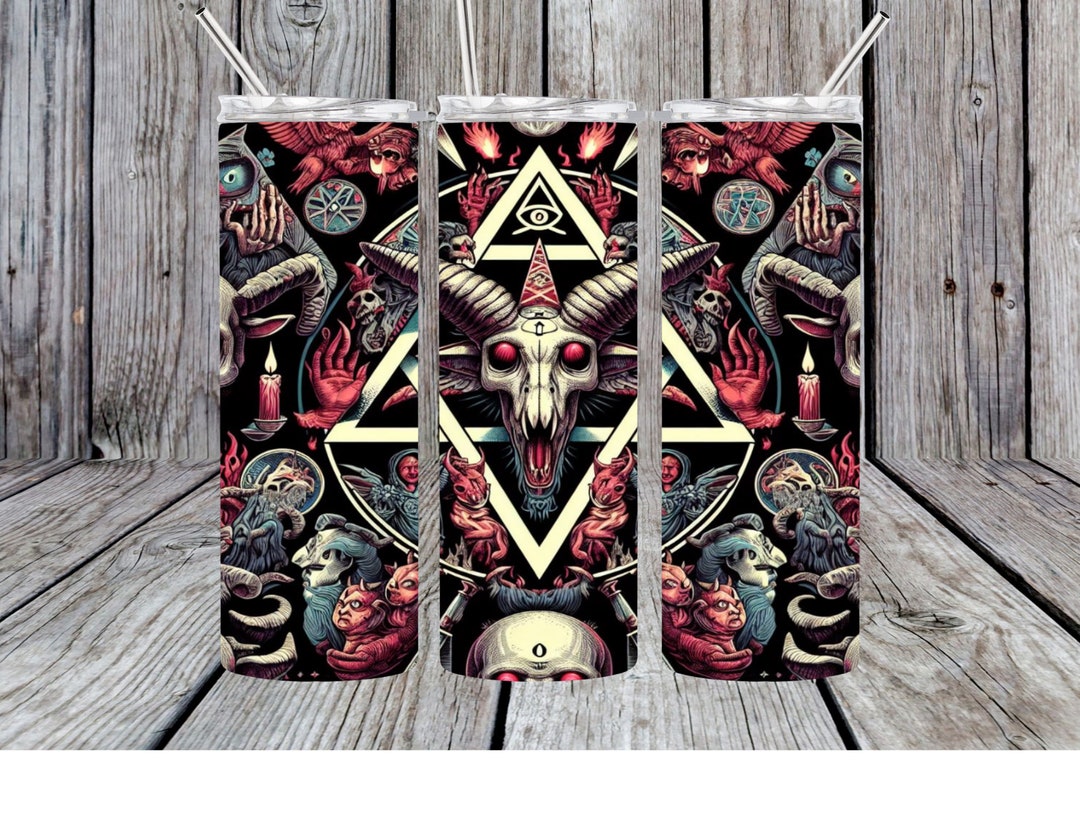 Demonic Goat, Satanic Art, Ritualist Decor, Occult, Demon, 20oz ...
