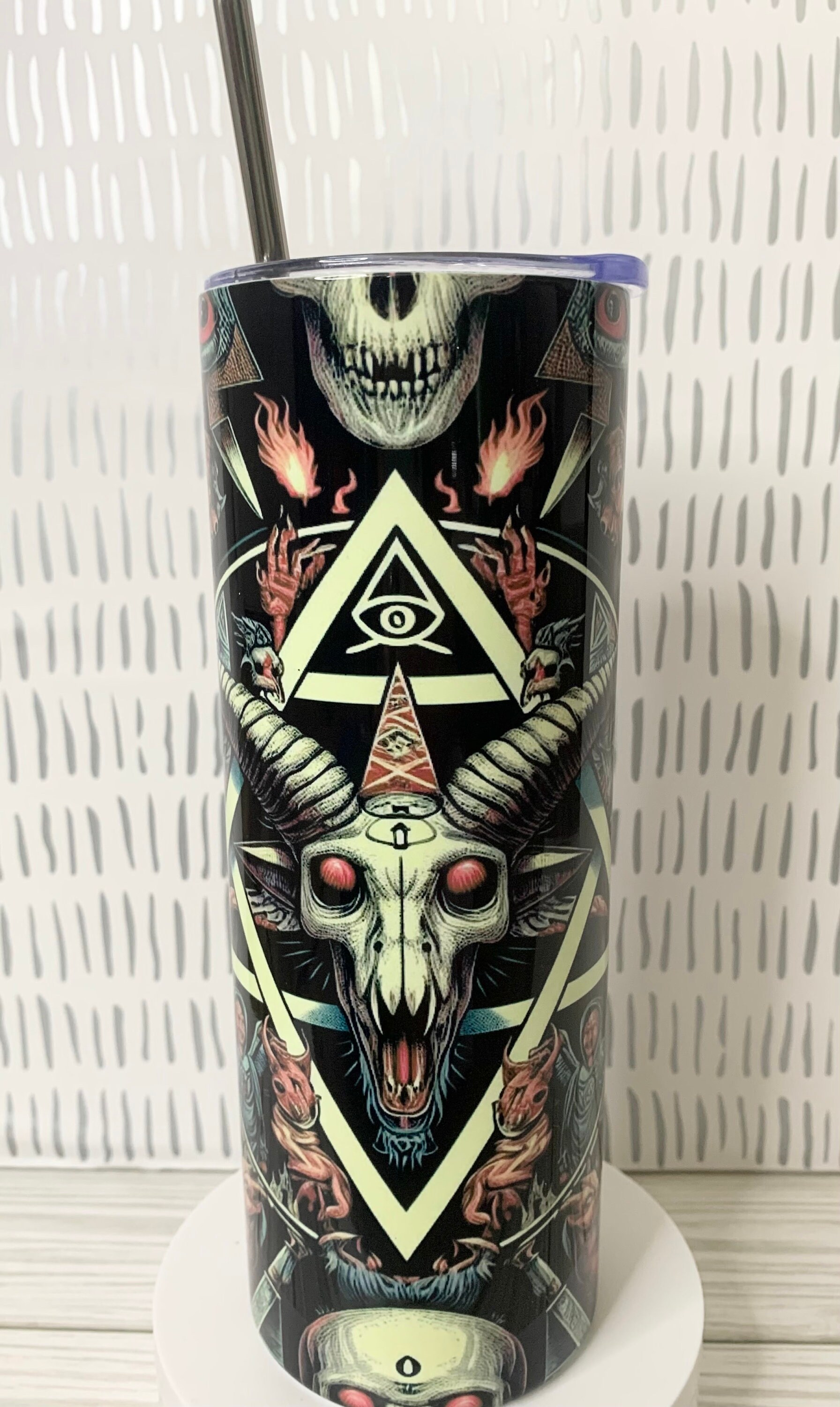Demonic Goat, Satanic Art, Ritualist Decor, Occult, Demon, 20oz ...