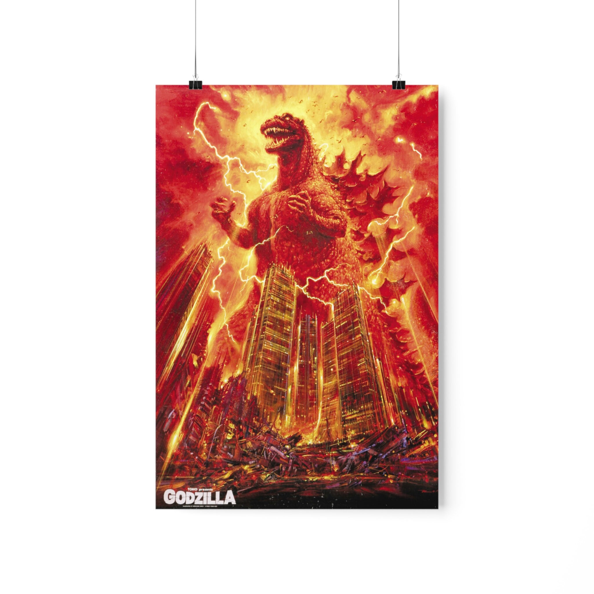 Godzilla, Movie Poster, Premium Matte Vertical Posters, Retro Movie ...