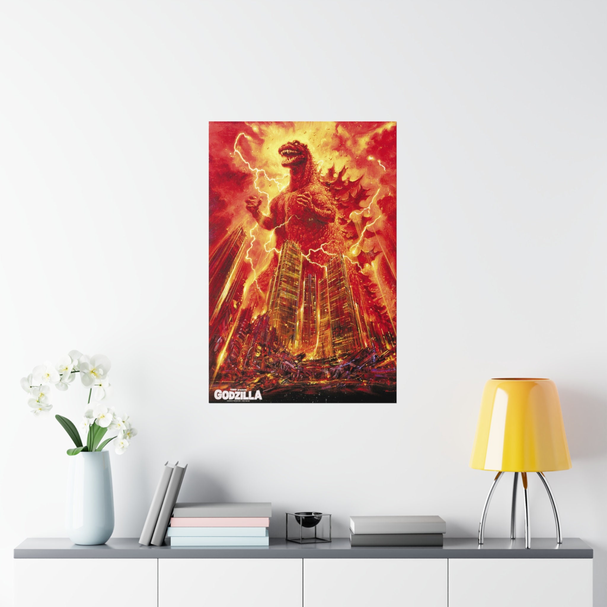 Godzilla, Movie Poster, Premium Matte Vertical Posters, Retro Movie ...